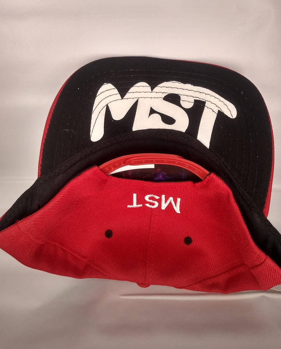 BONÉ ABA RETA MST VERMELHO COM ABA INTERNA MST EM BRANCO NO PRETO ...